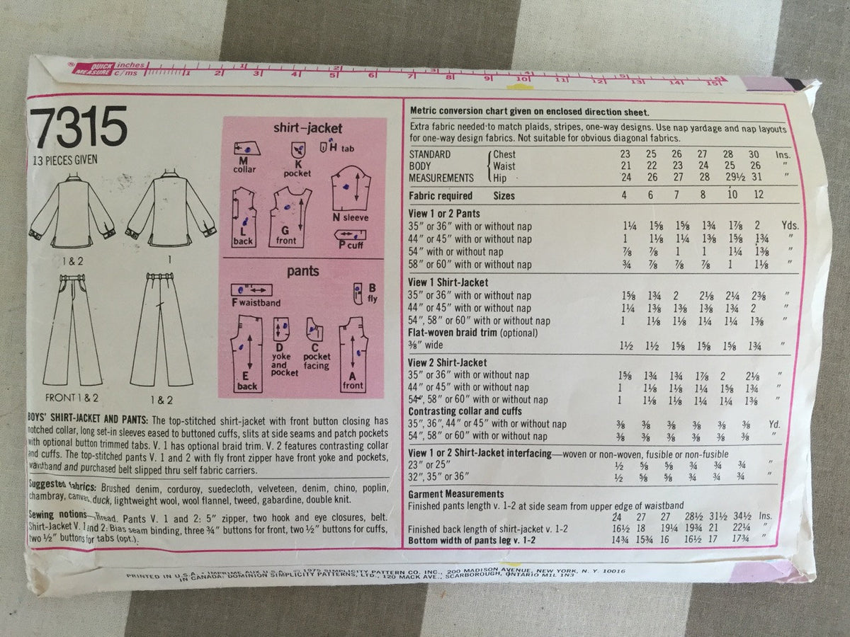 Boys Suit Pattern / Simplicity 4836 / Boys Pants Pattern / Boys Jacket ...